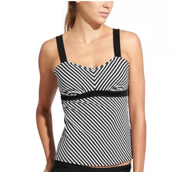 Athleta | Swim | Athleta Slash Stripe Tankini 36bc | Poshmark